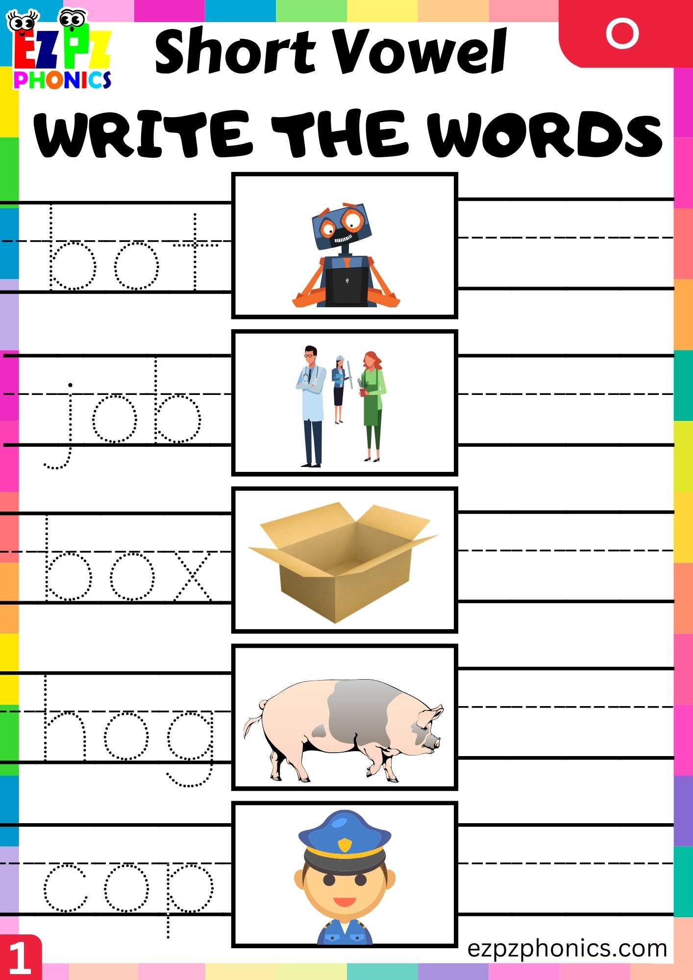 Group1 O Words Write The Words Short Vowel CVC Words Worksheet ... Group1 O Words Write The Words Short Vowel CVC Words Worksheet ...